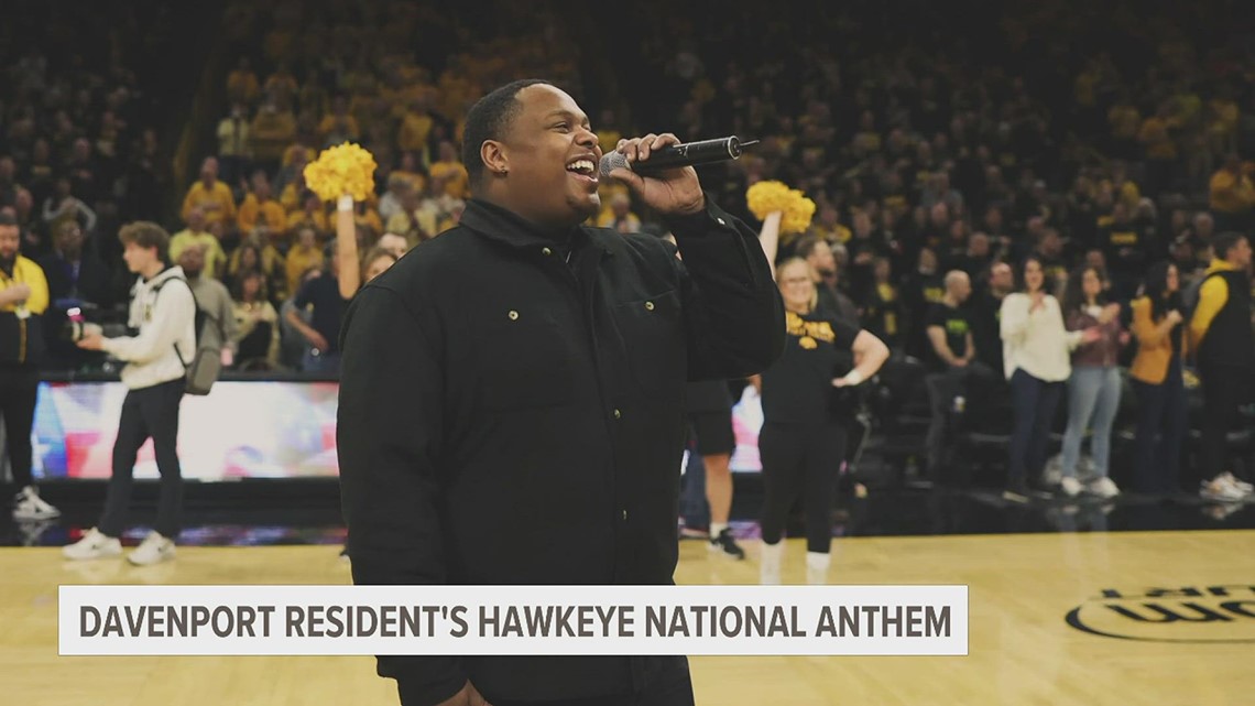 Davenport man sings national anthem at first game in Iowa Hawkeyes ...