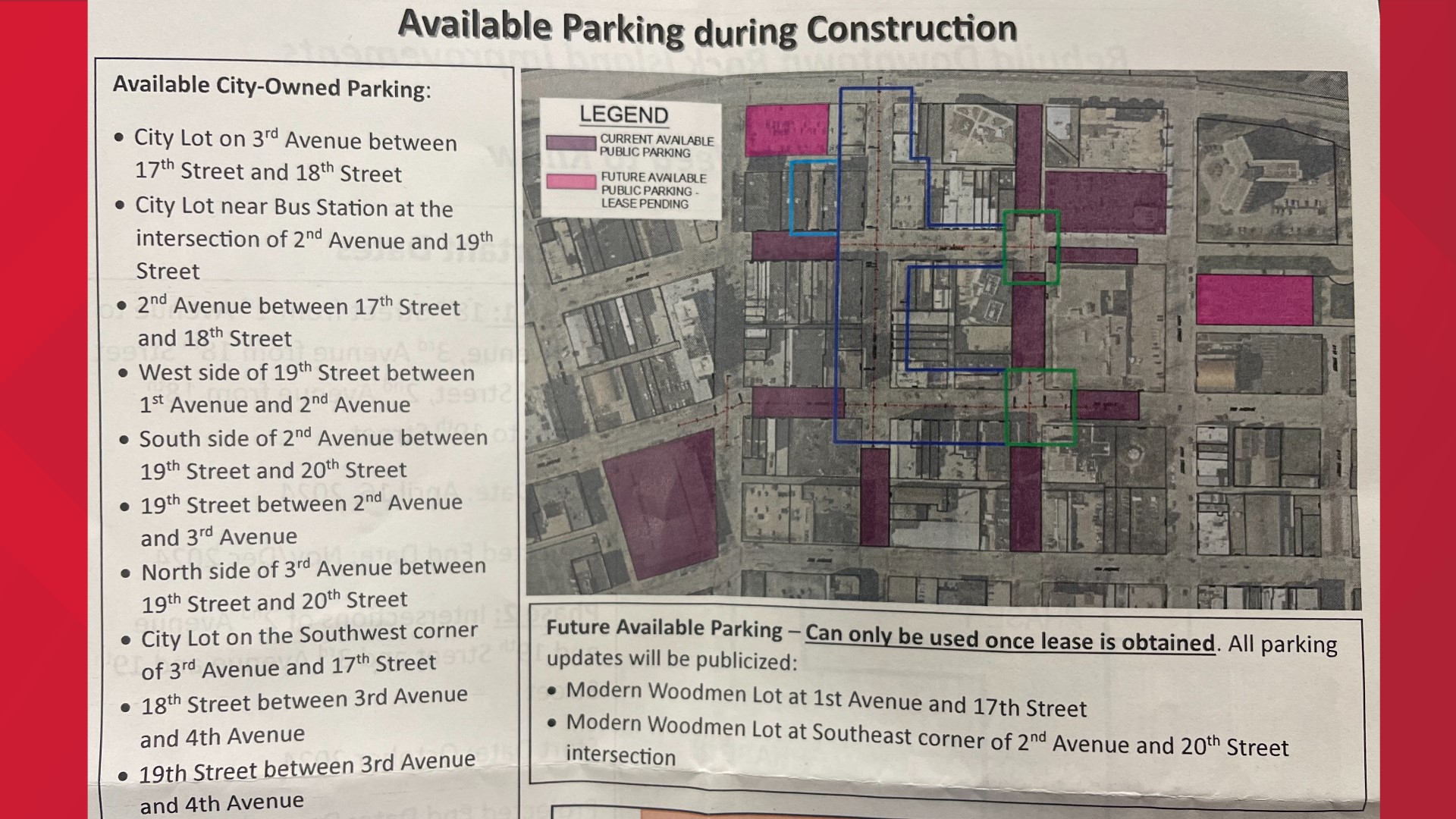 Construction schedule for downtown Rock Island | wqad.com