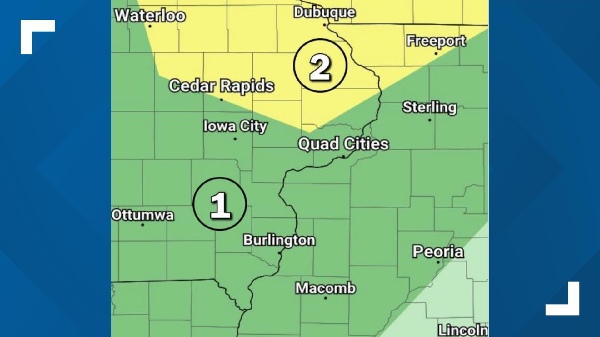 Heavy rain forecasted for eastern Iowa, western Illinois Saturday night ...