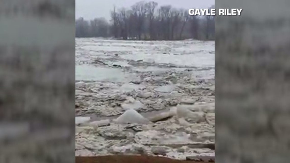 Watch: Ice jam on the Rock River at Vandruff Island in Milan | wqad.com