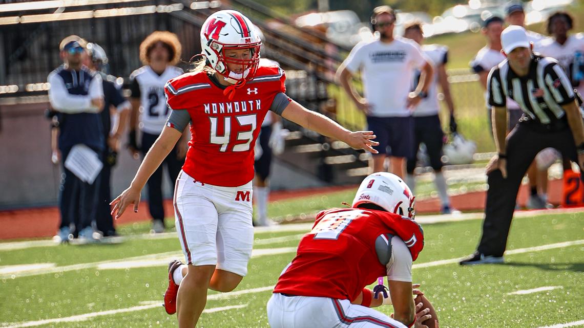 Monmouth kicker is first woman to kick a field goal in the college's ...