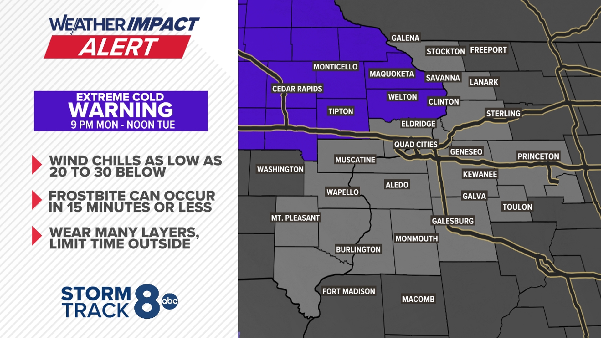 Weather Impact Alert: Dangerous wind chills through Thursday morning ...