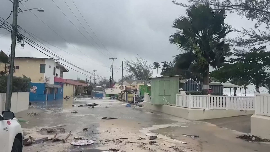 Historic Hurricane Beryl makes landfall on Caribbean island of Carriacou in Grenada | wqad.com