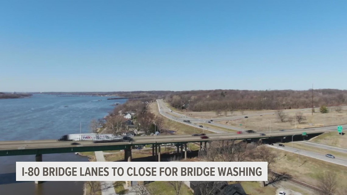 Nightly lane closures along I-80 bridge start April 18 | wqad.com