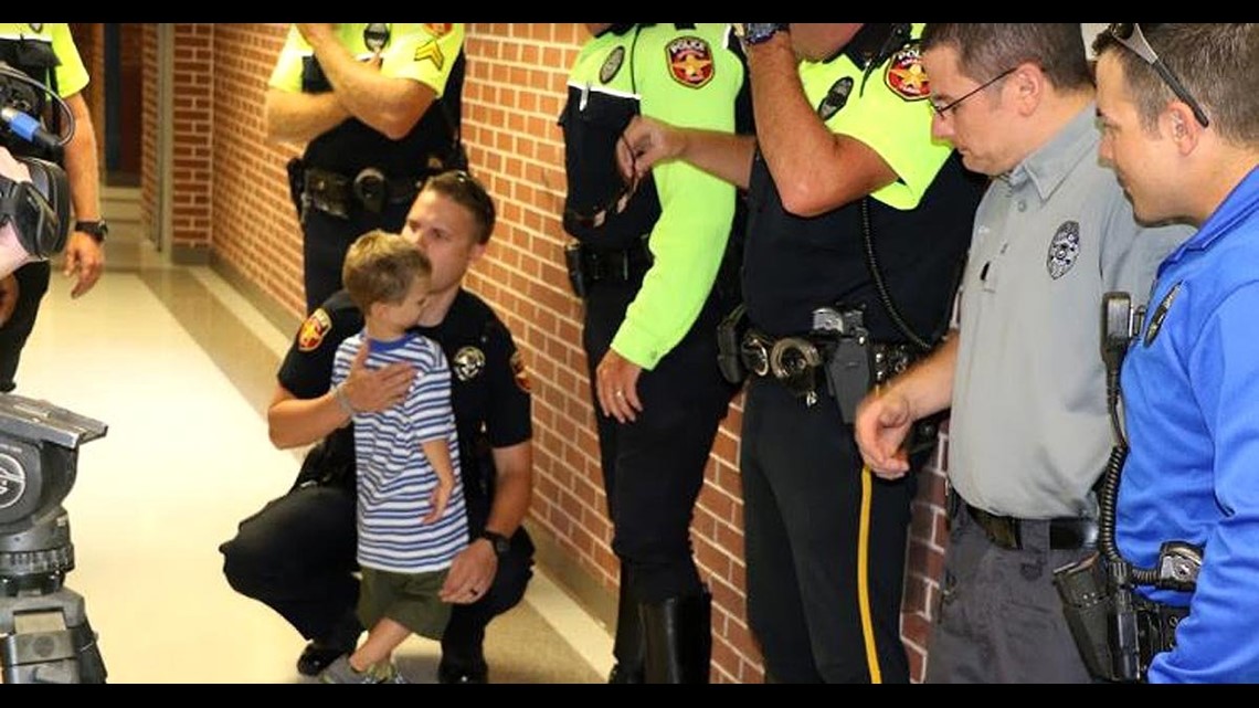 Police escort fallen officer’s kids on first day of school, give out ...