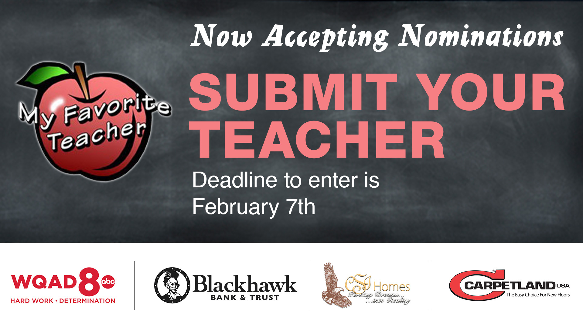 Nominate your teacher for My Favorite Teacher | wqad.com