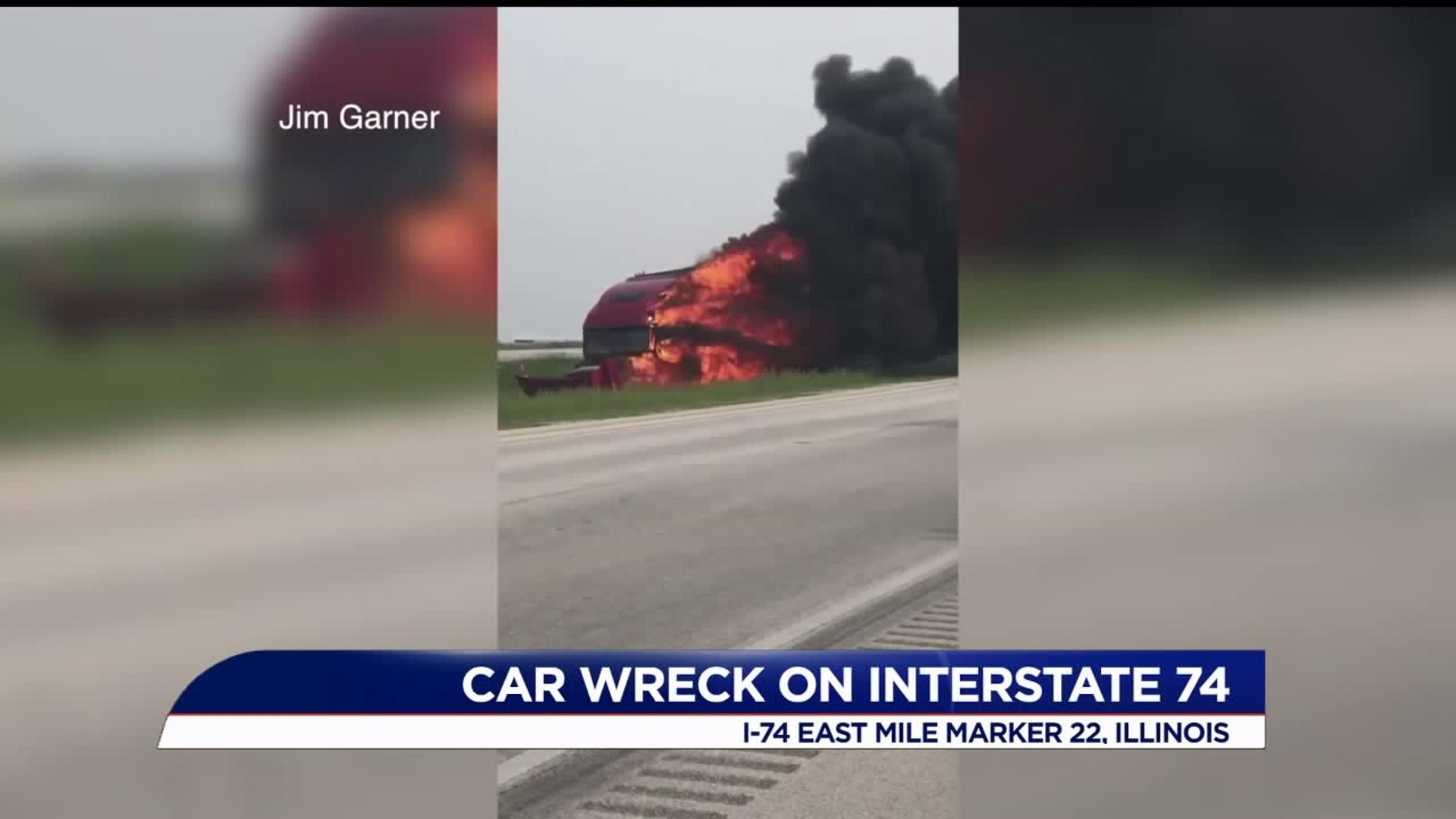 Semi catches on fire after wrong-way crash on I-74 near Orion, Illinois ...