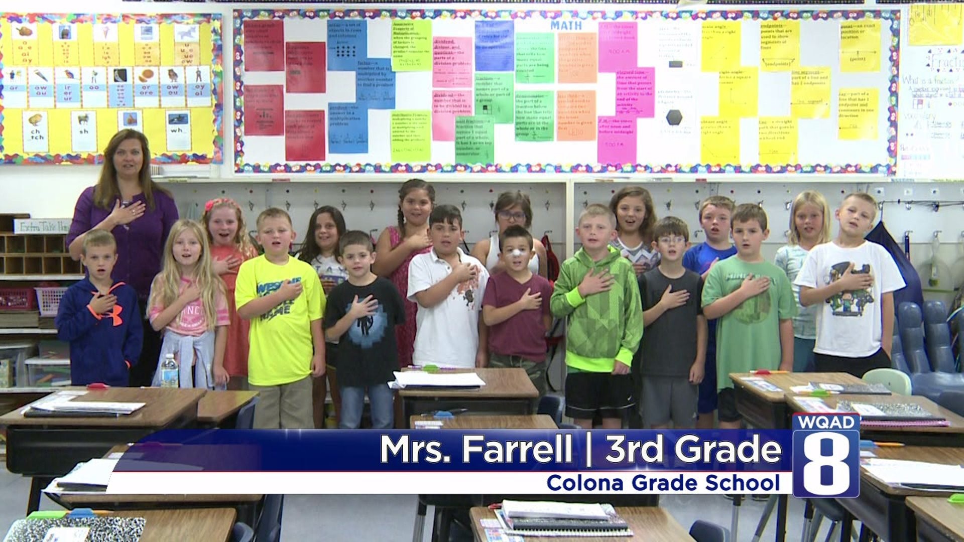 The Pledge from Mrs. Farrell’s class at Colona Grade School | wqad.com