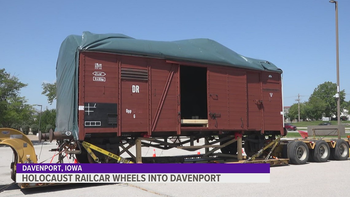 Pre-WWII Holocaust railcar makes stop in Davenport | wqad.com