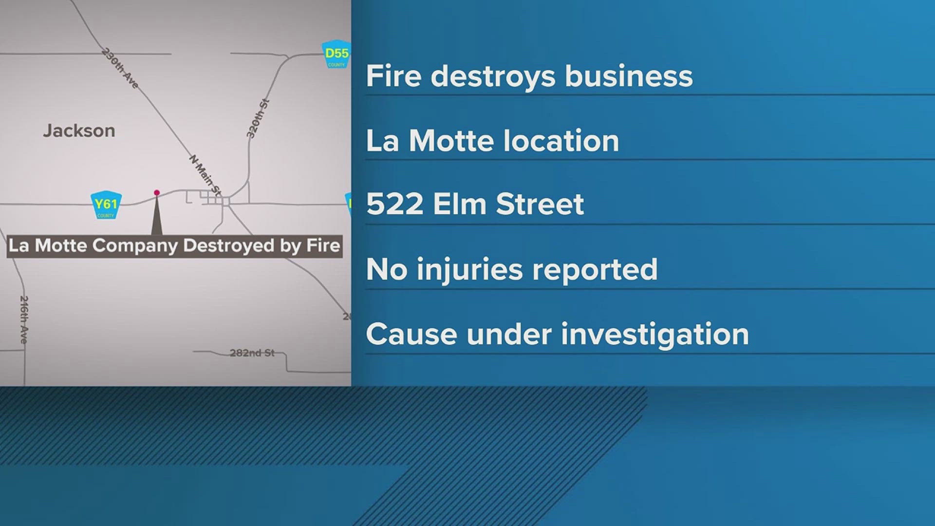 Fire destroys La Motte building, impacts two businesses | wqad.com