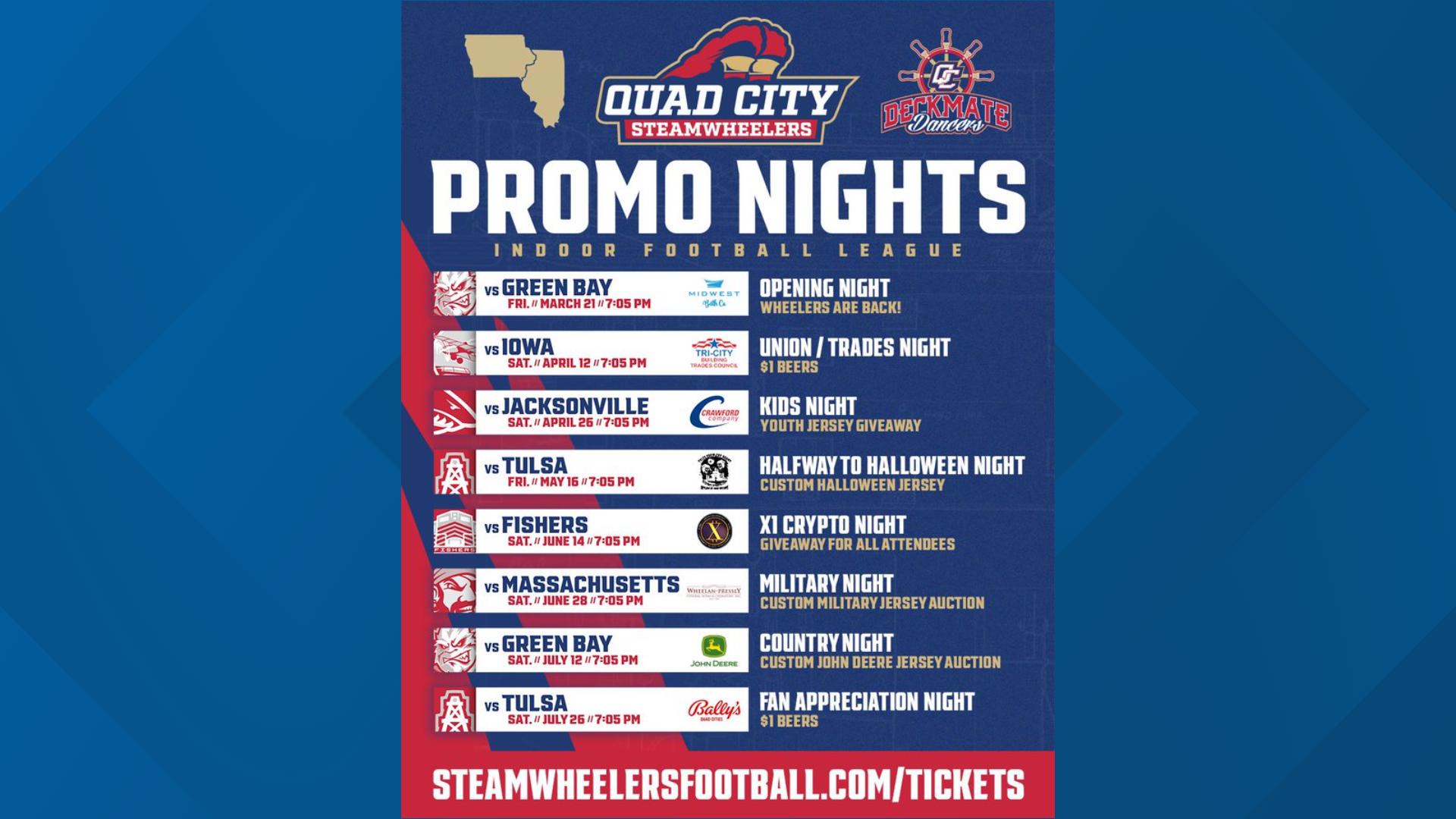 Quad City Steamwheelers have 8 home games planned for 2025 season | wqad.com