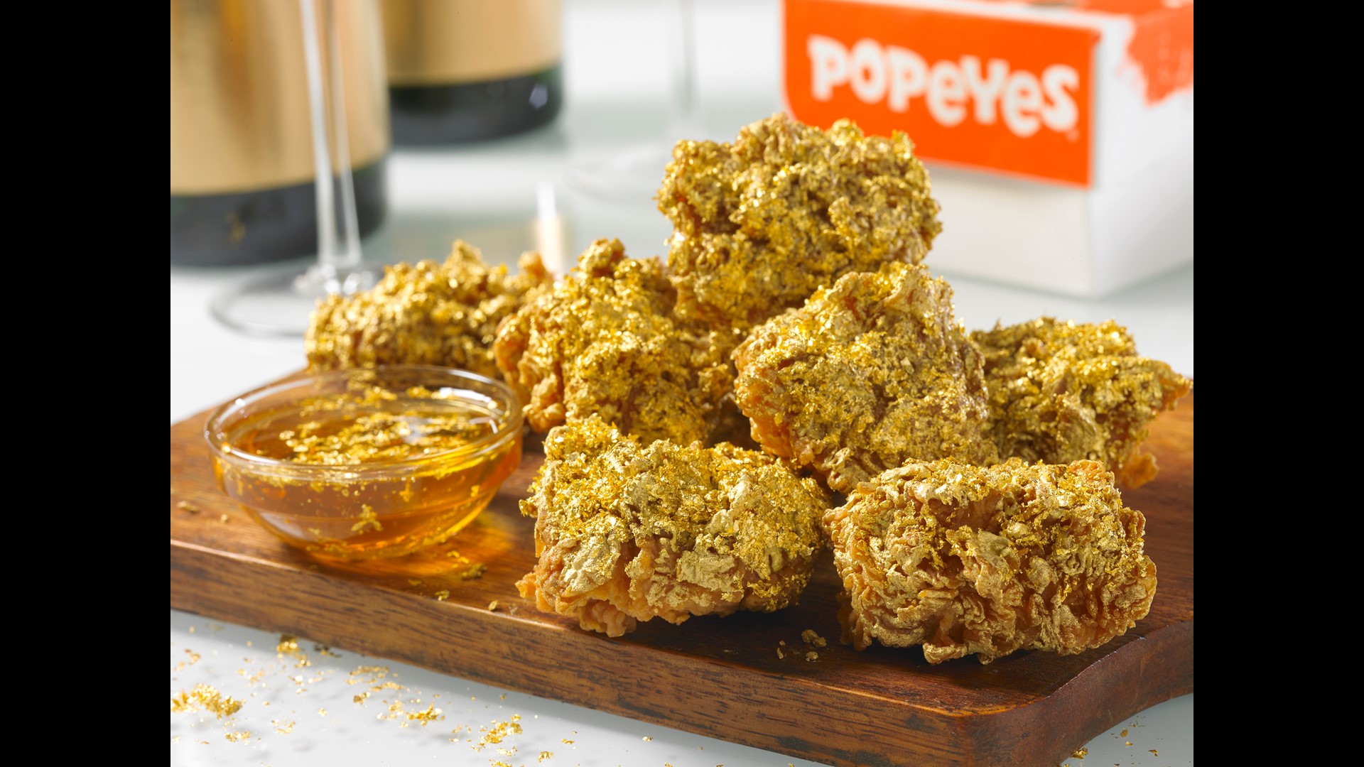Popeyes celebrates 3,000th store with 24 Karat gold wings today | wqad.com
