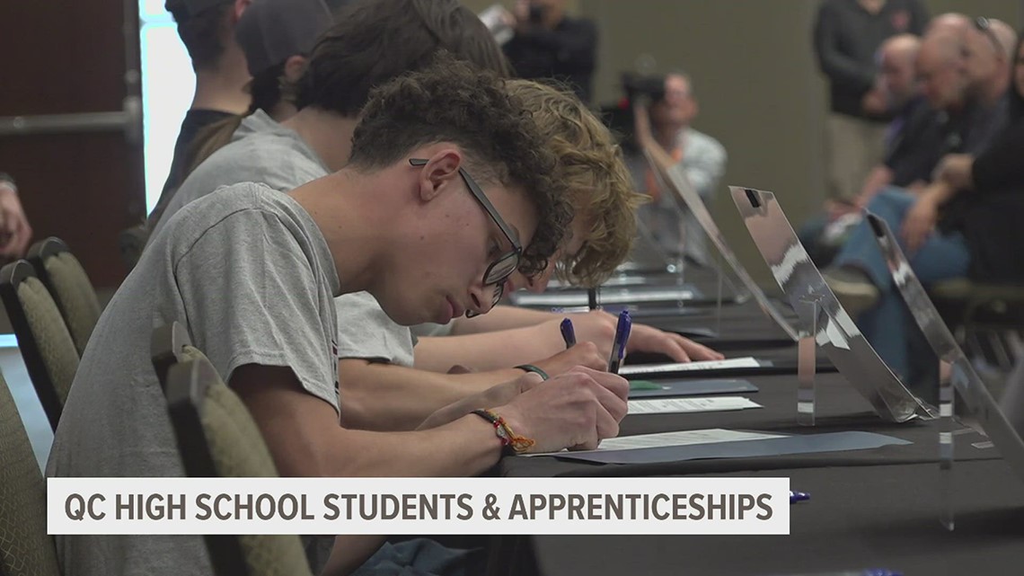 72 high school students sign on for Quad Cities apprenticeships | wqad.com