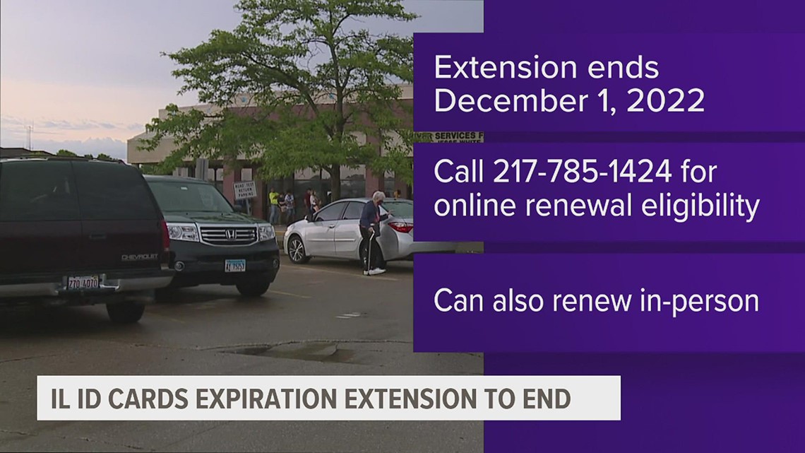 Illinois ID card expiration extension ending Dec. 1 | wqad.com