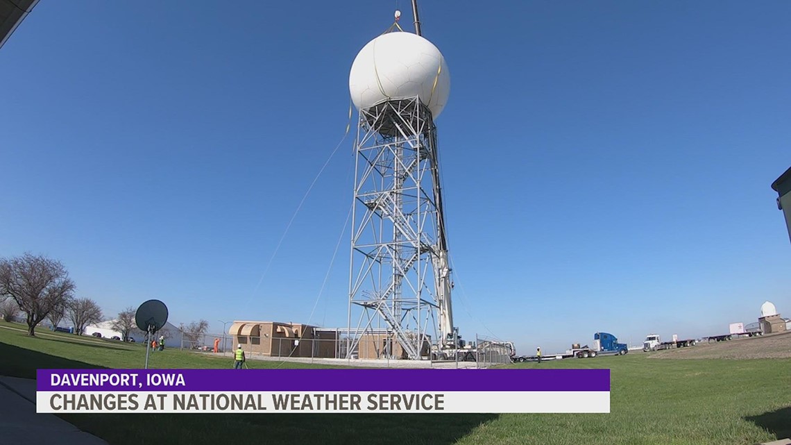 Updating the tech: Crews replacing part of Quad Cities NWS Doppler ...