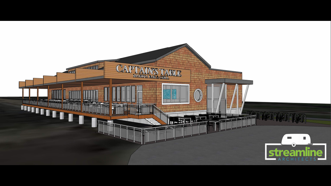[Photos] Captain’s Table restaurant plans redesigned from 2-story to 1 ...