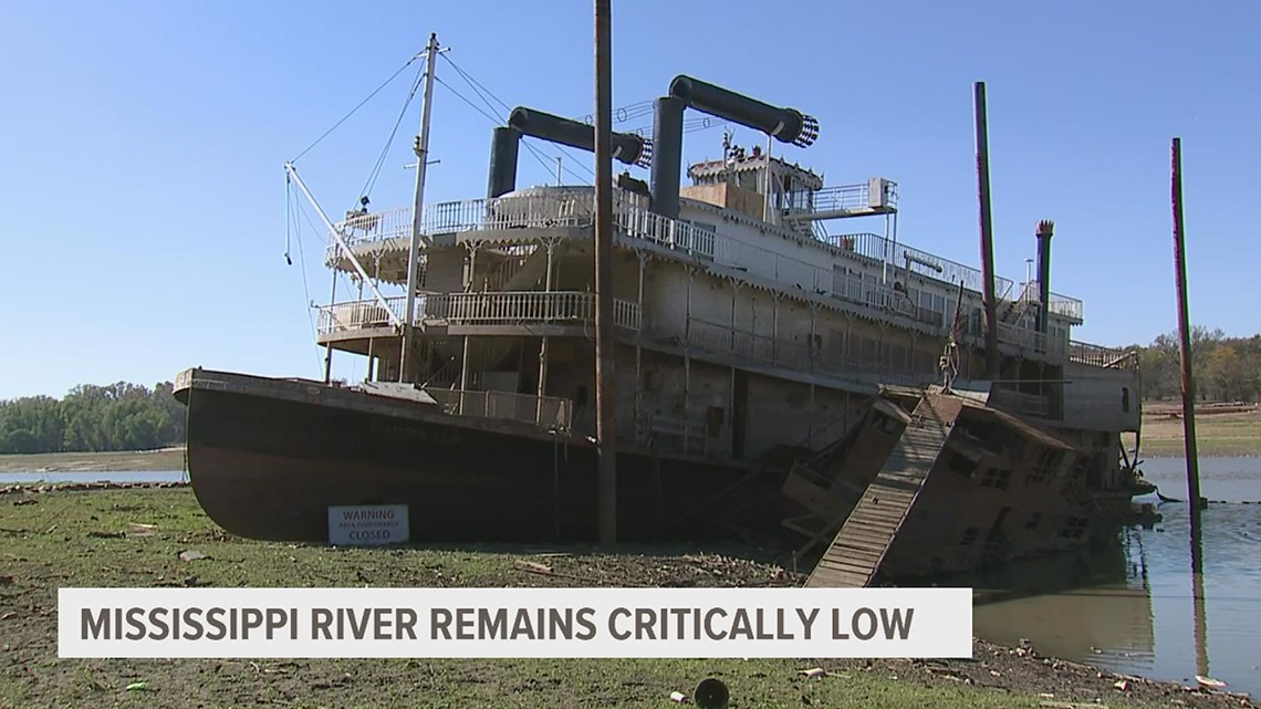 The Diamond Lady reemerges from Mississippi River amid low levels ...