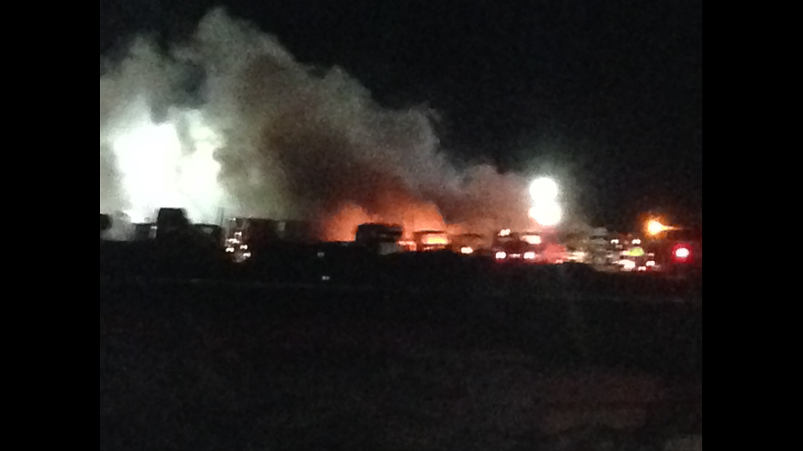 Electrical fire destroys several trucks at Tennant in Colona | wqad.com