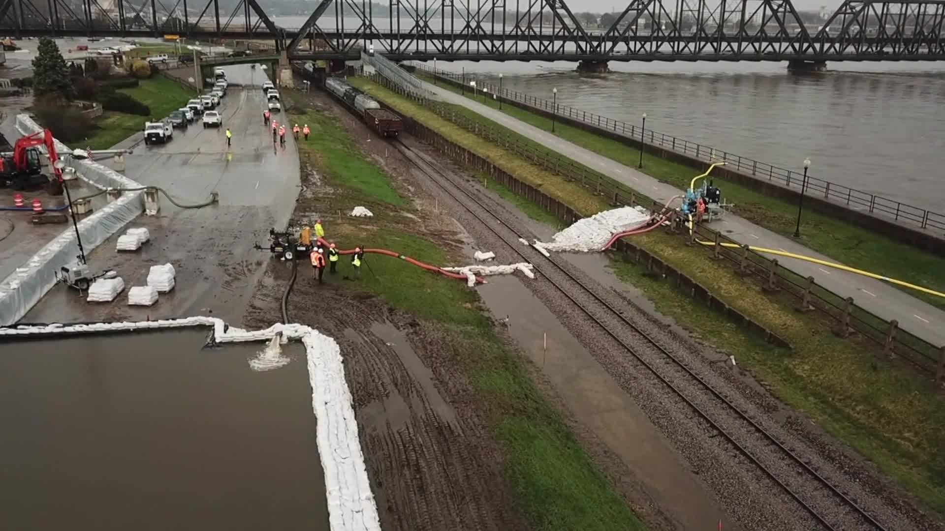 Ride along with News 8: How do trains get through Davenport flood ...