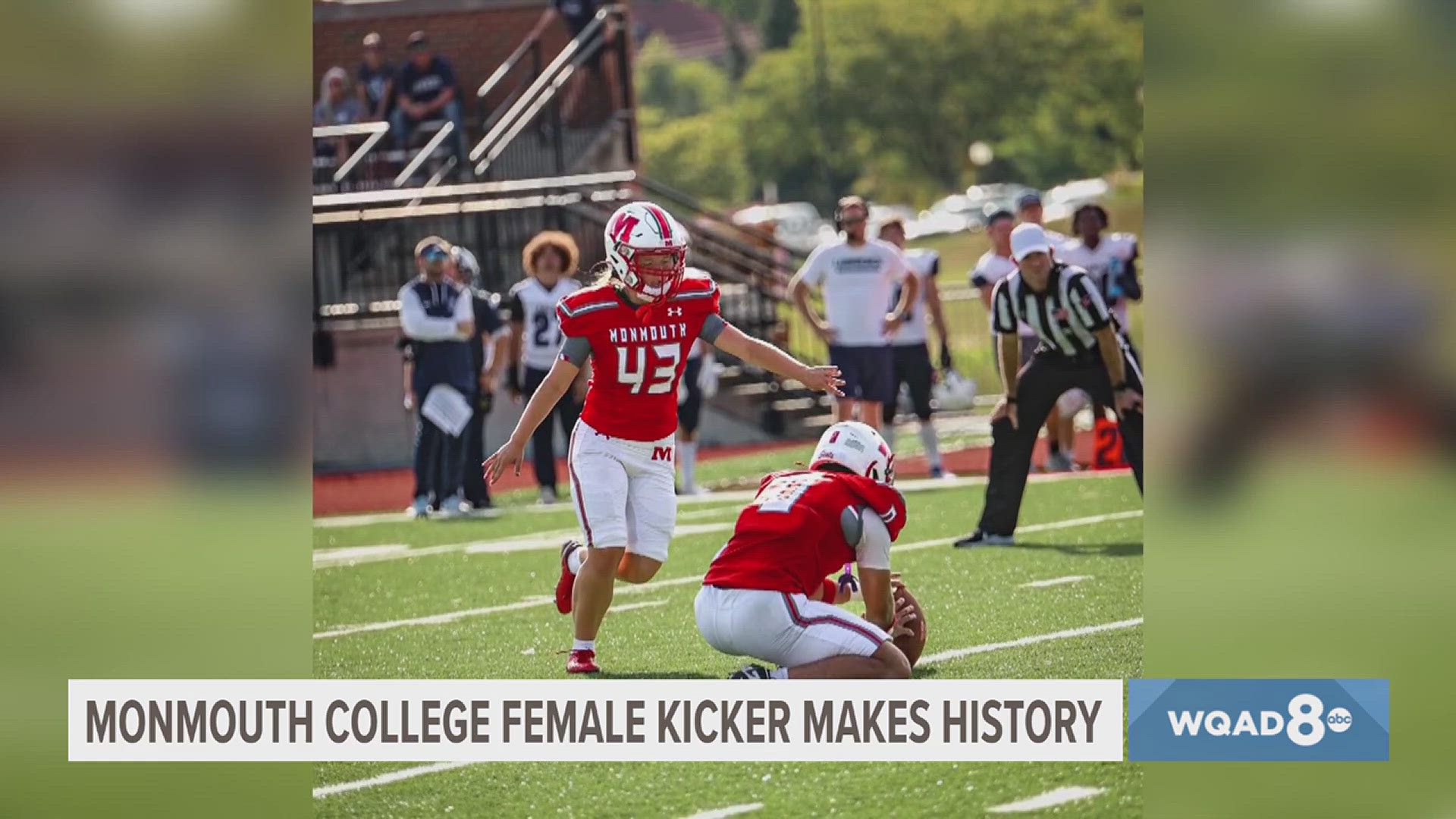 Monmouth kicker is first woman to kick a field goal in the college's ...