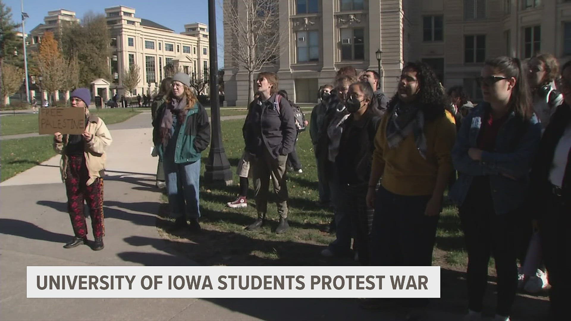 University of Iowa students holding protest for Israel-Hamas War | wqad.com