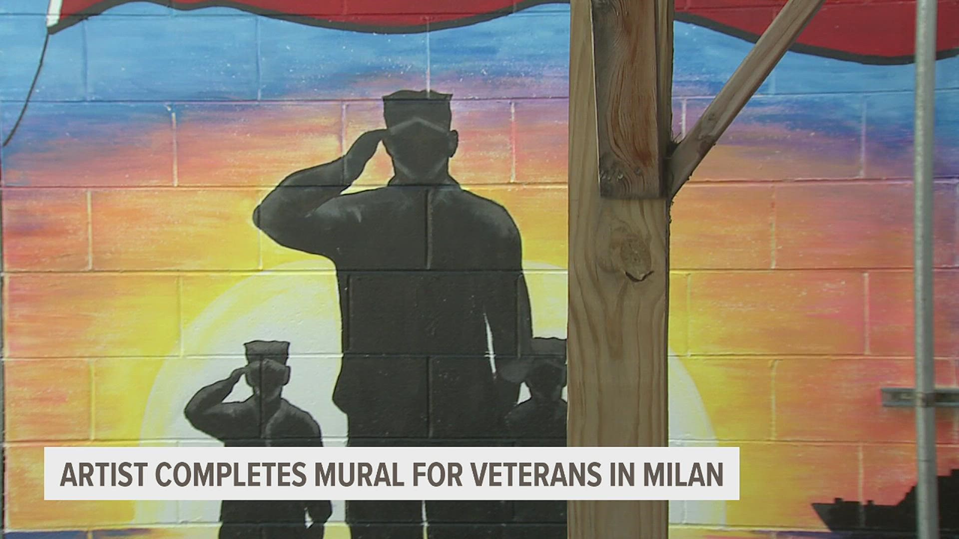 Artist completes veteran mural in time for Veterans Day 2022 | wqad.com