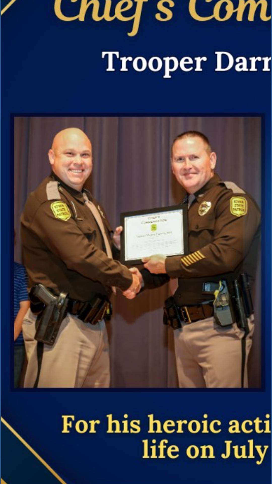Iowa State Trooper recognized for saving cyclist’s life during RAGBRAI ...
