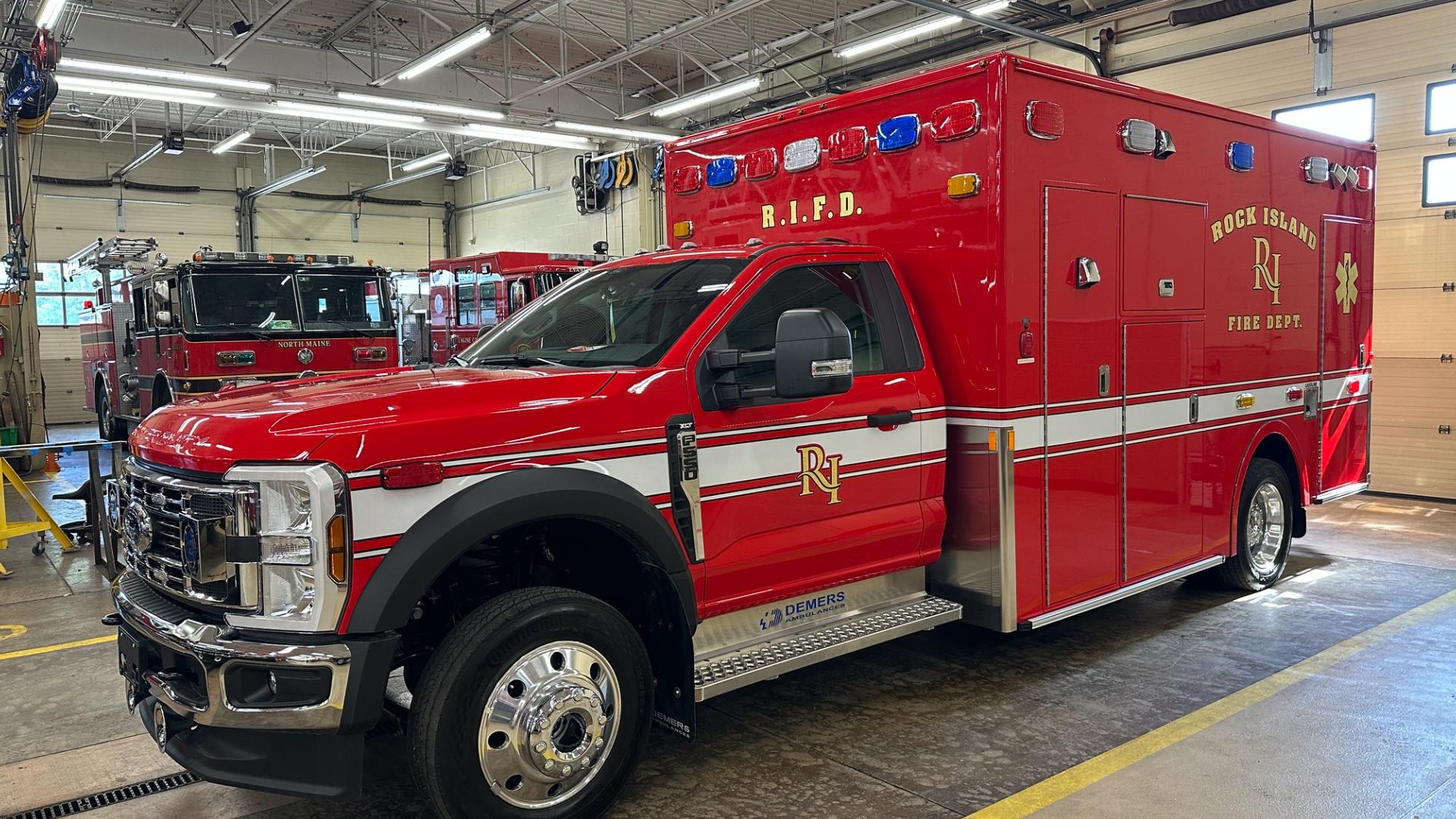 Rock Island Fire takes delivery of 2 new ambulances | wqad.com