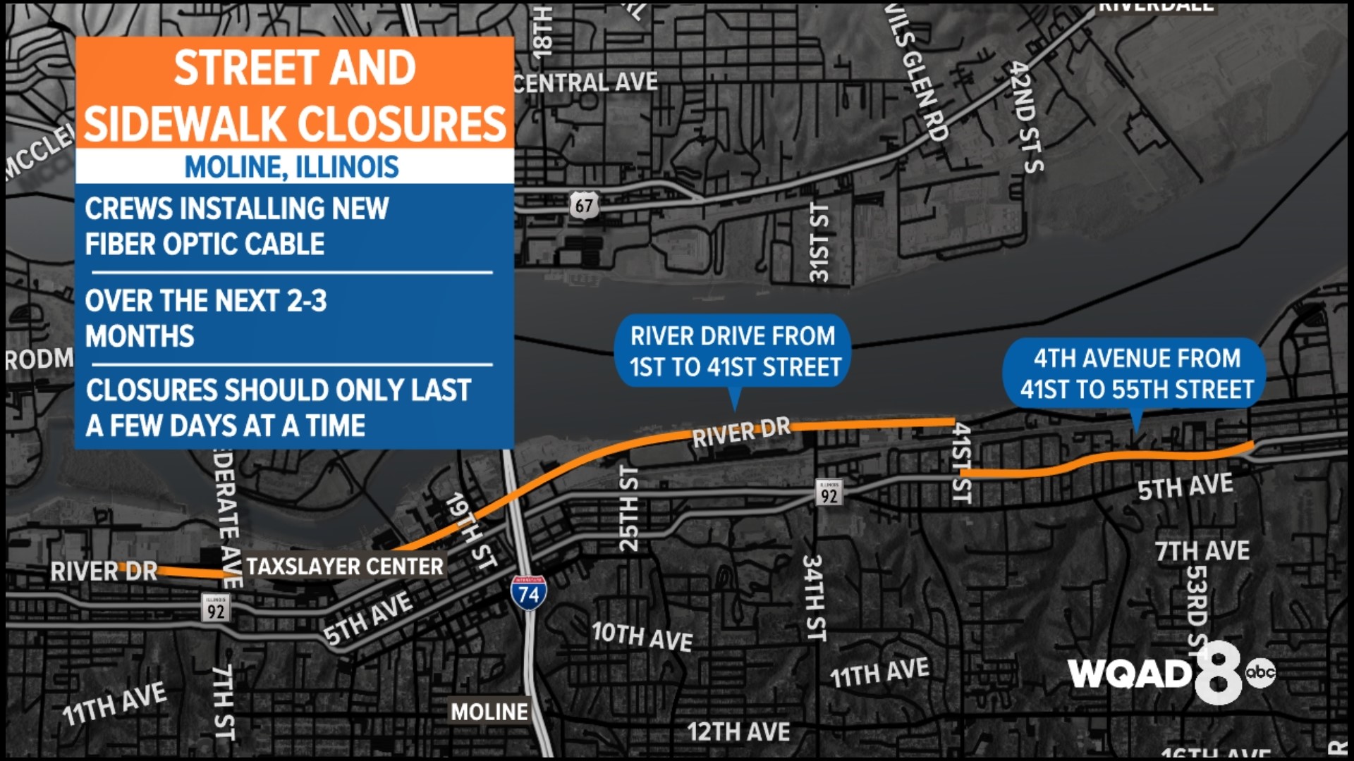 2-3 months of utility work in downtown Moline | wqad.com