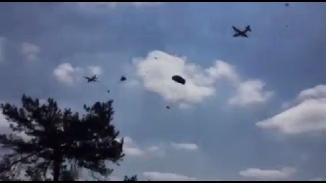 Video shows Humvees smashing into the ground during air drop | wqad.com