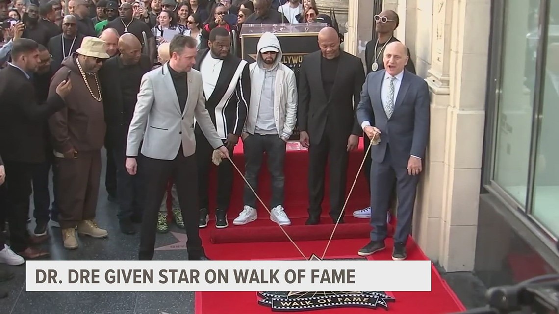 Dr. Dre receives star on Hollywood Walk of Fame | wqad.com