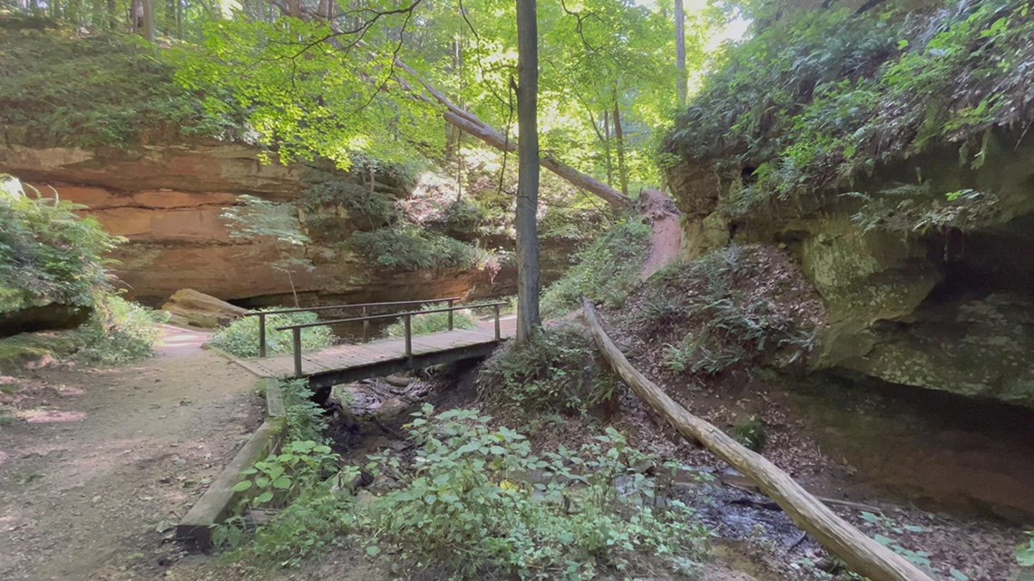 Wildcat Den State Park: Explore towering sandstone cliffs, historic ...