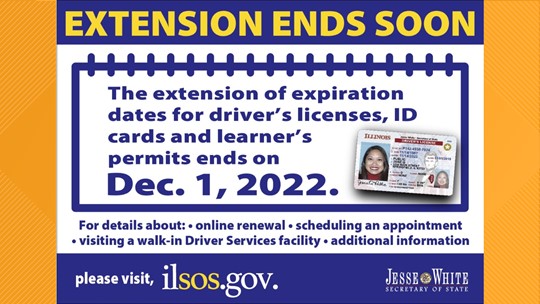IL driver's license expiration extension ends on Dec. 1 | wqad.com