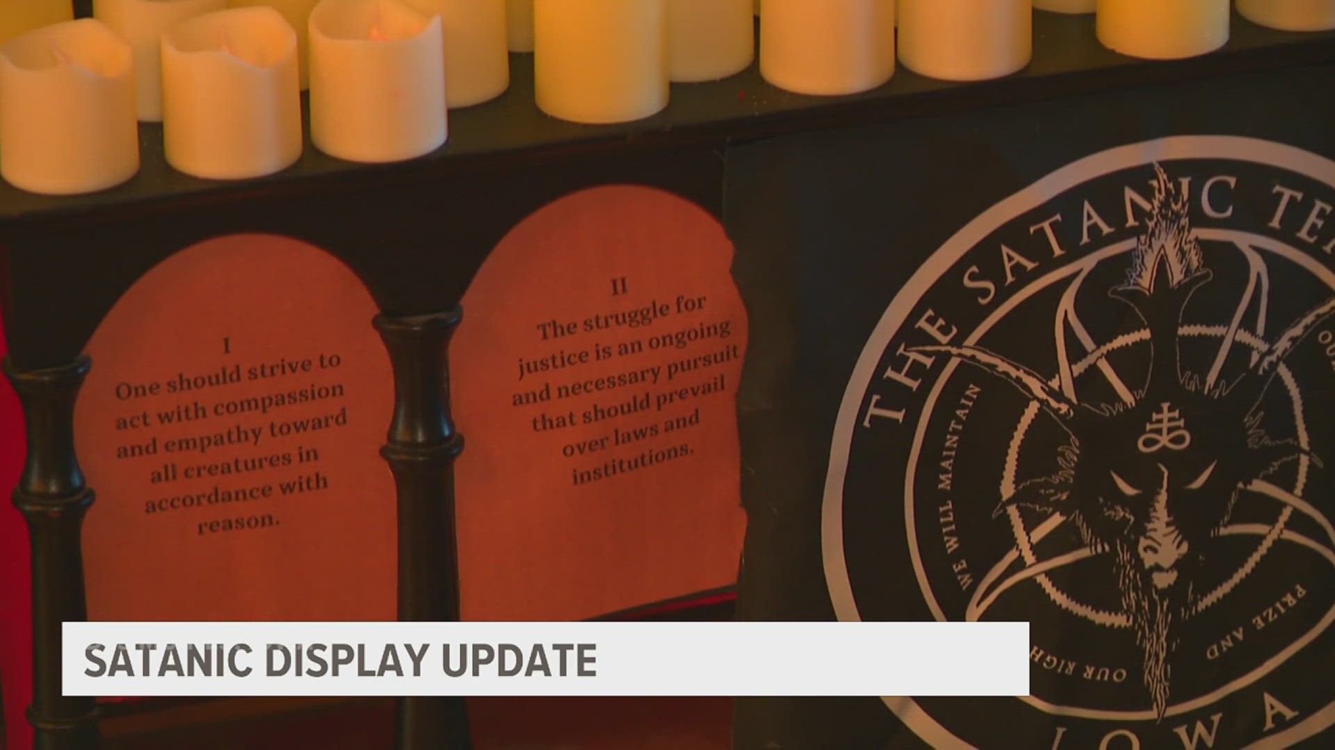 The Satanic Temple of Iowa asking for donations after display was ...