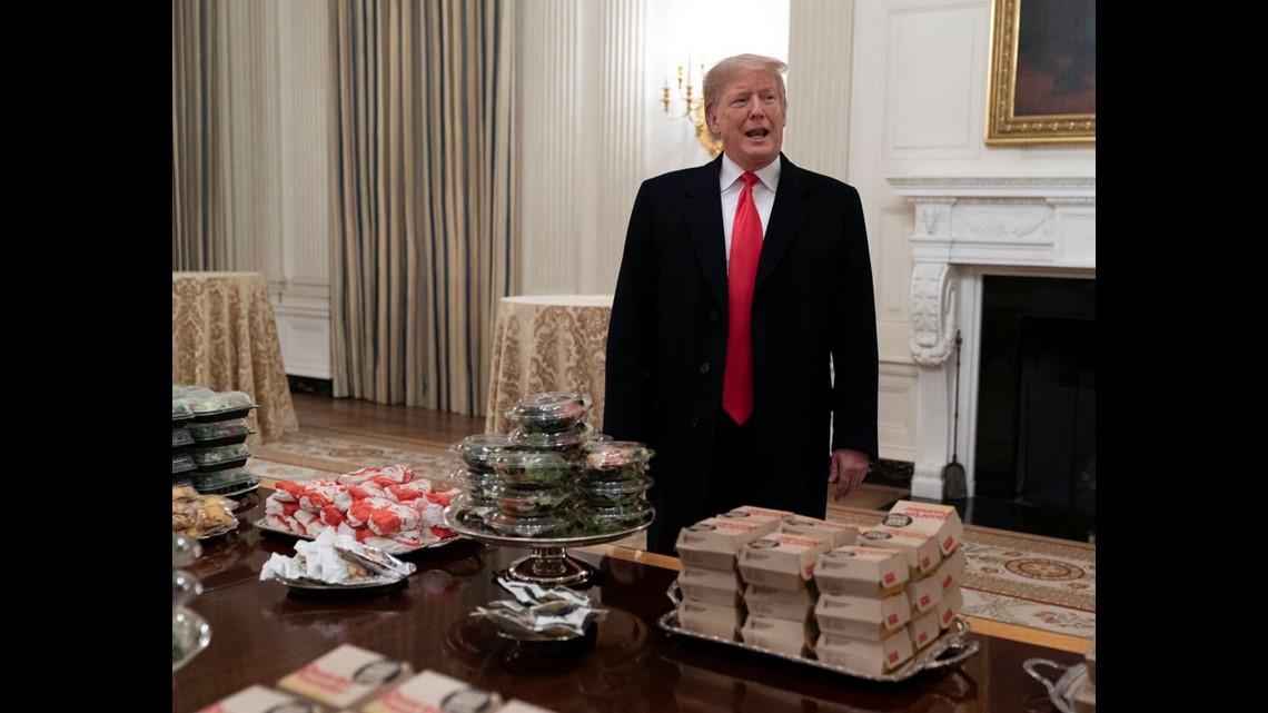 Trump buys fast food for Clemson players; White House cites furloughed ...