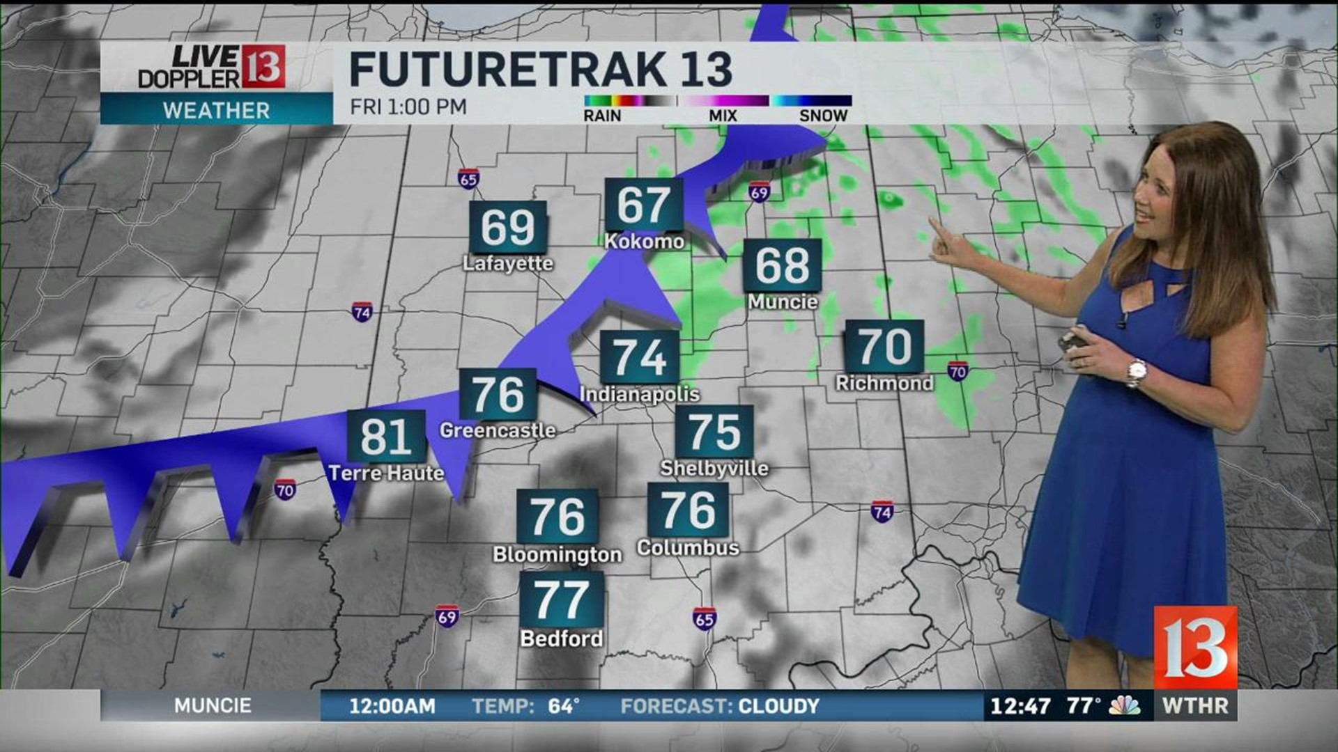 Live Doppler 13 Forecast Friday 9/6/19 - Midday Update | wthr.com