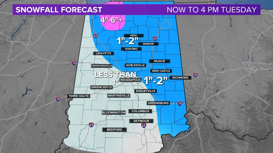 Updated Snowfall Potential Map | wthr.com