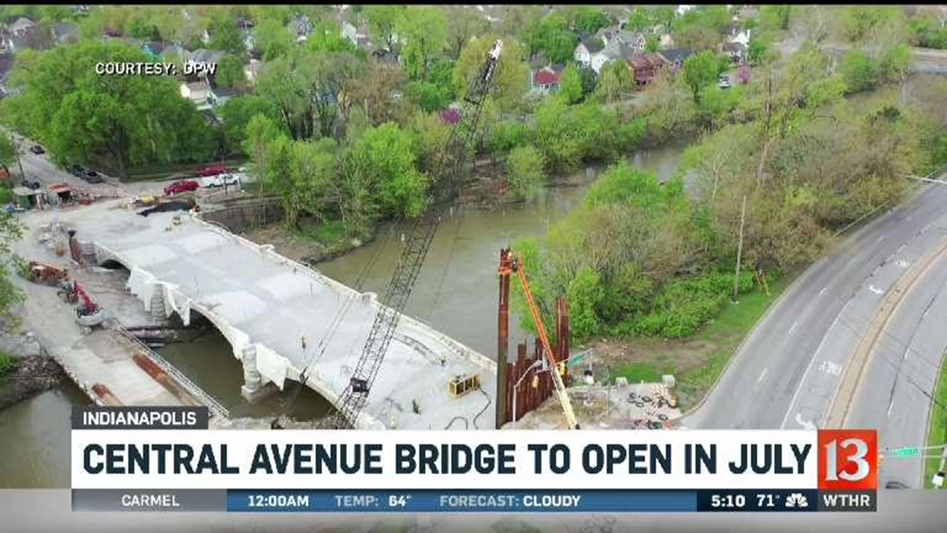 Central Avenue bridge replacement to be complete by July | wthr.com