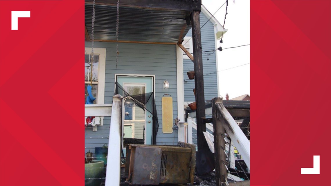 Father, baby narrowly escape propane grill explosion in downtown Indy ...