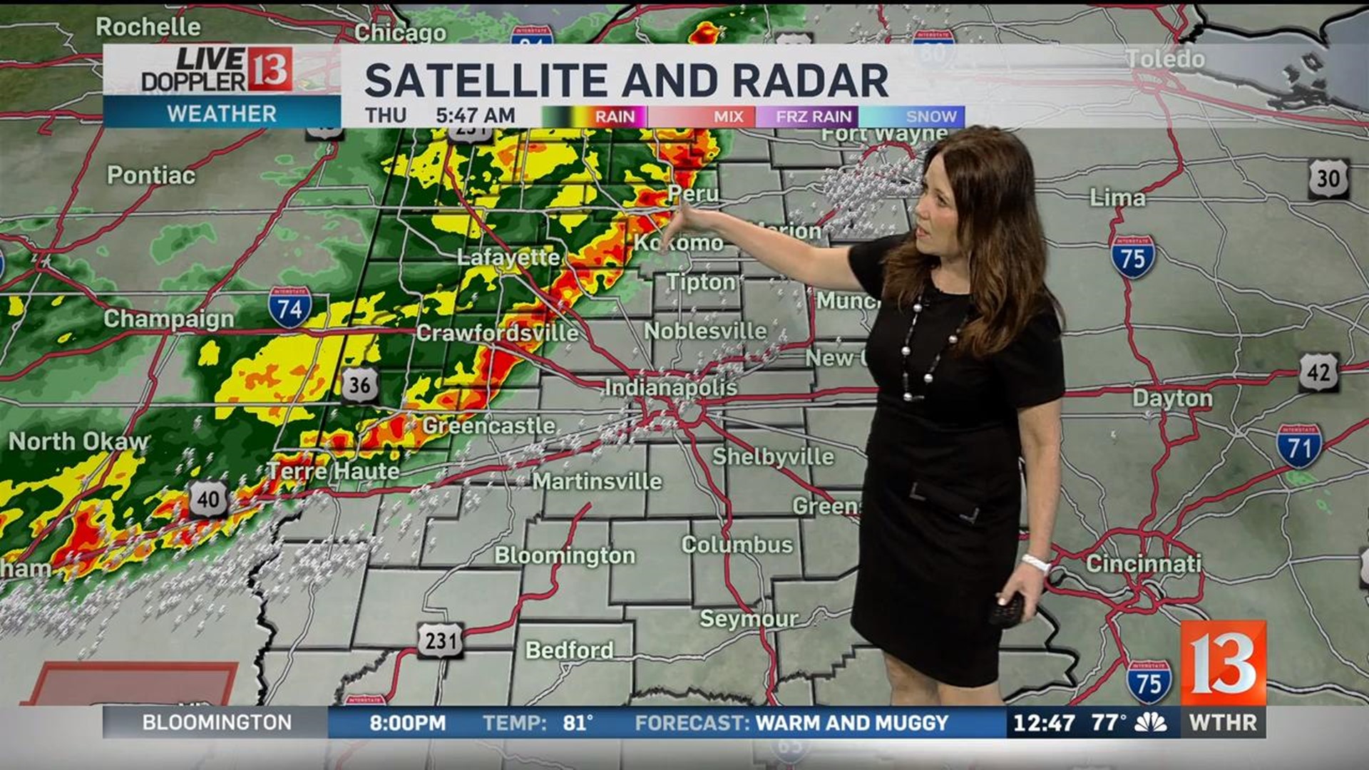 Live Doppler 13 Forecast Thursday 5/23/19 - Midday Update | wthr.com