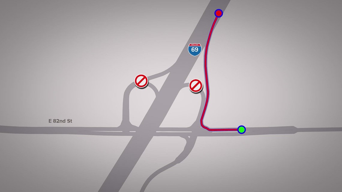 Exit ramps from I-69 north to 82nd Street to close for the rest of the ...