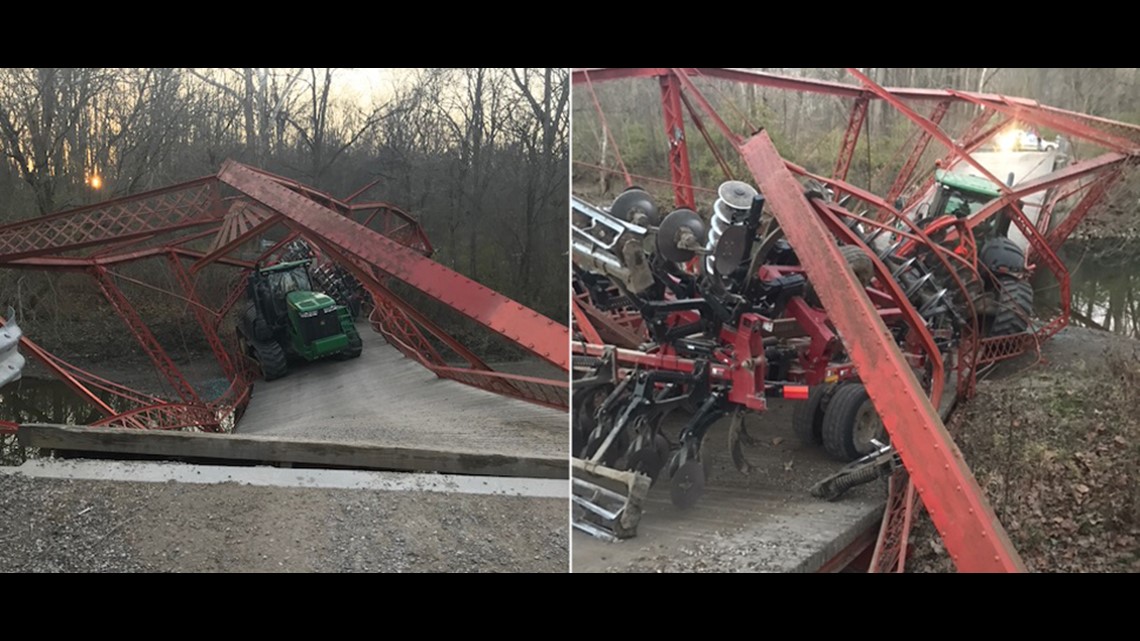 Boone County bridge collapses as tractor crosses | wthr.com