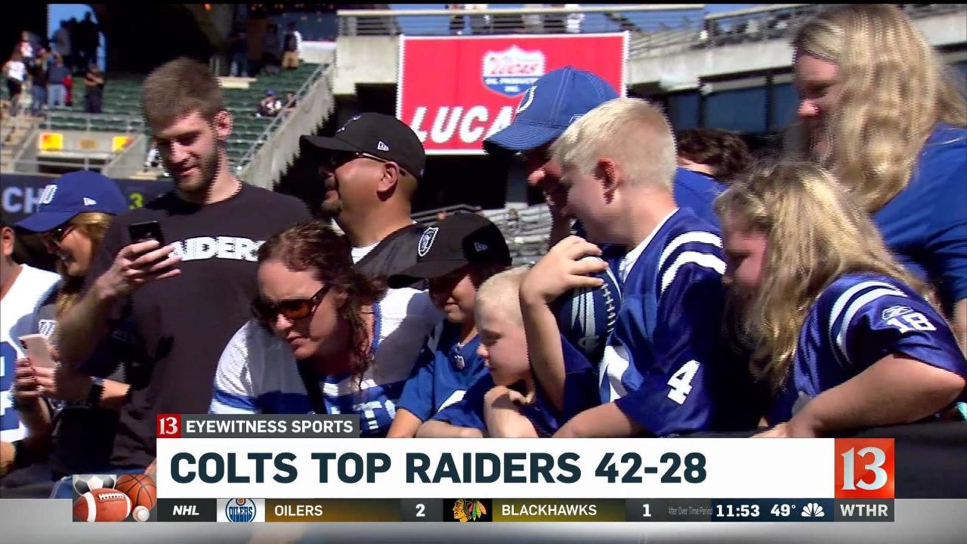 Game Blog: Colts beat Raiders 42-28 | wthr.com