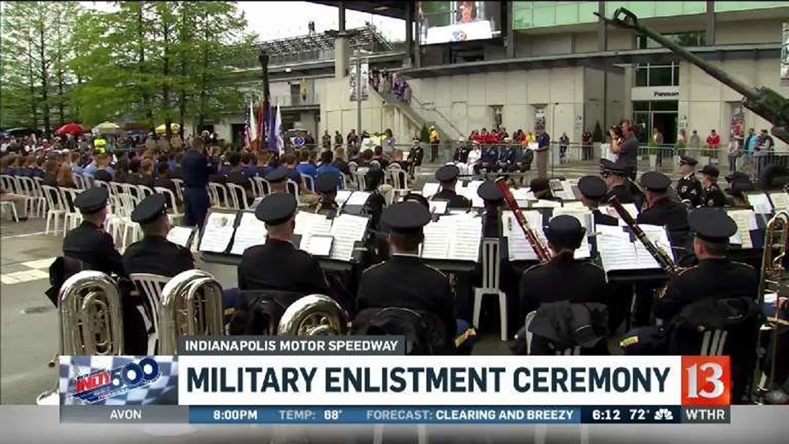Speedway hosts military enlistment ceremony | wthr.com
