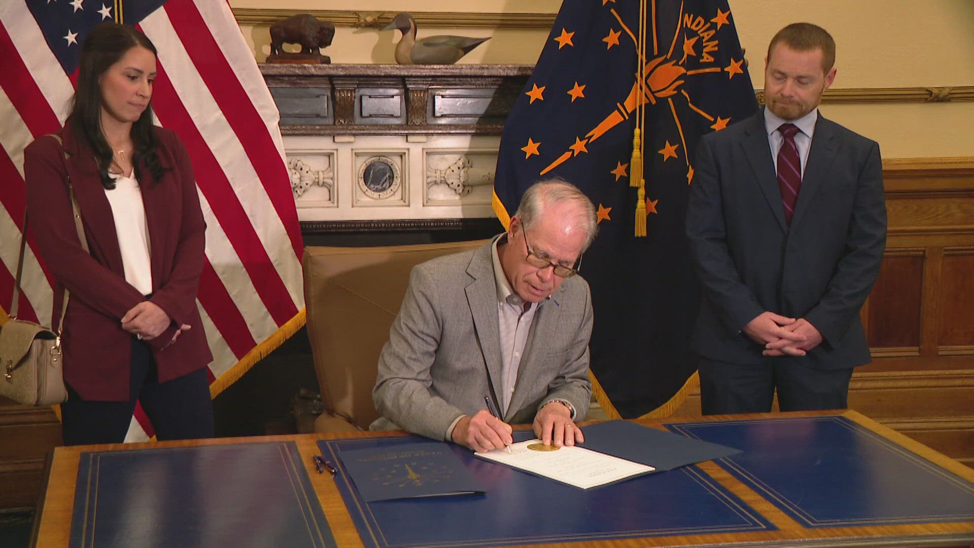 Family of Hailey Buzbee joins Indiana Gov. Braun during bill signings ...