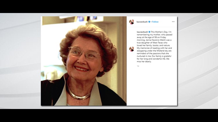 Former first lady Laura Bush's mother dies in Texas at 99 | wthr.com