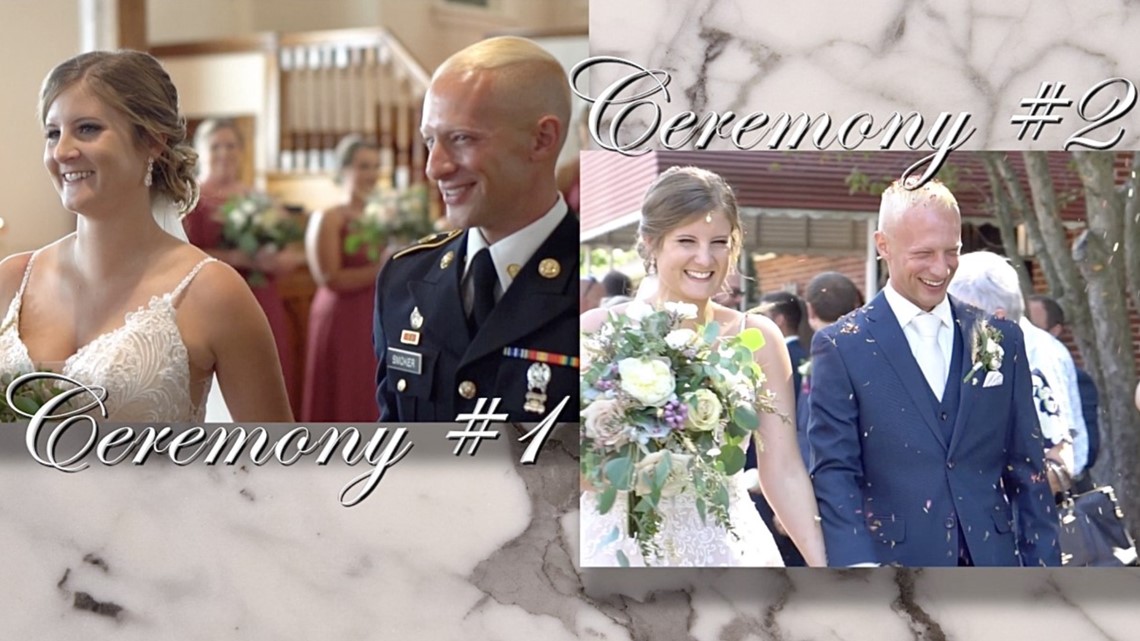 Indiana couple celebrates 2 wedding ceremonies in 1 day out of caution ...