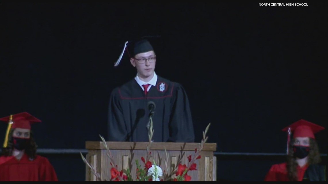 North Central student with autism gives graduation speech | wthr.com