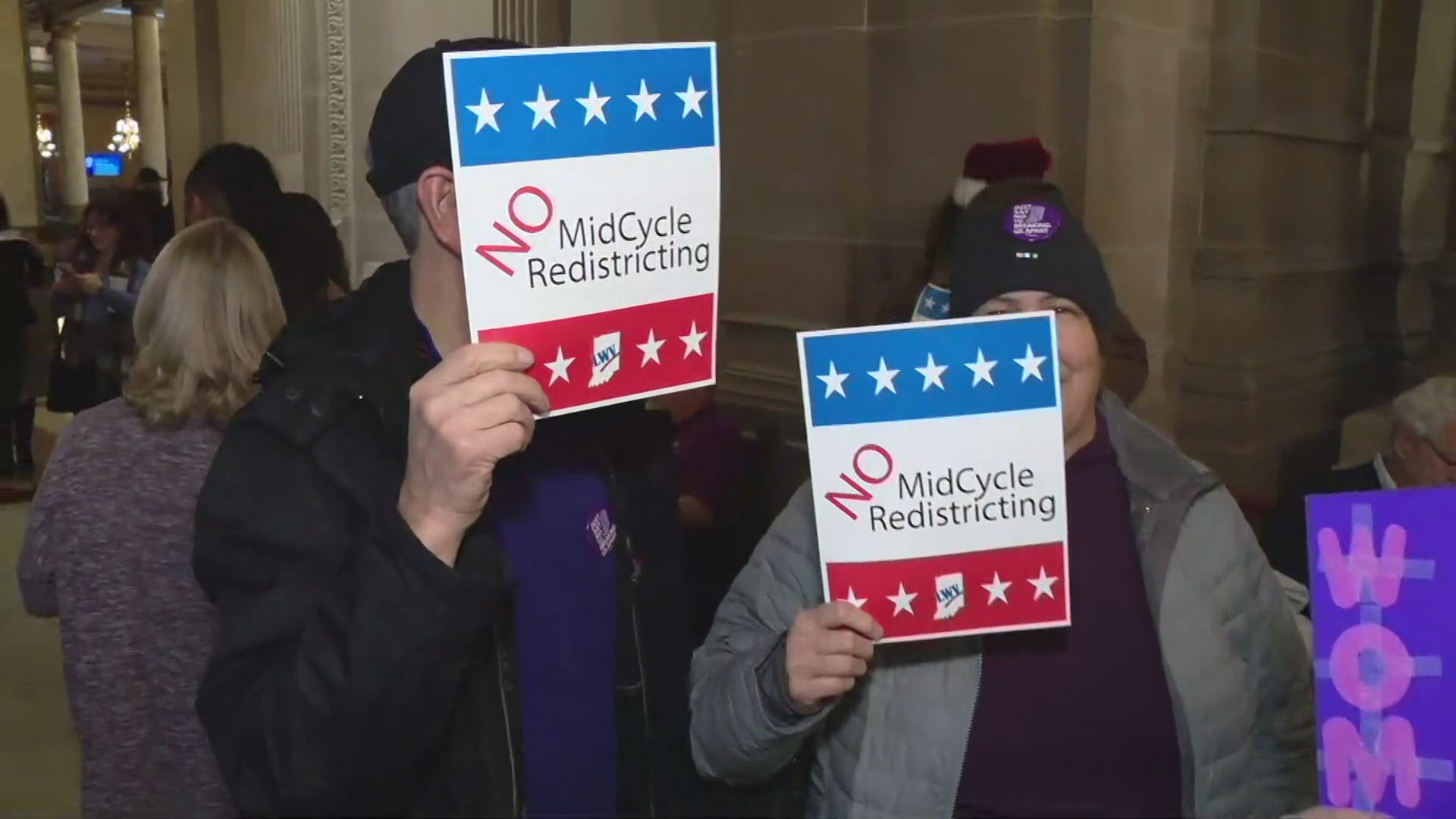 ‘Power to the people’ | Protesters react as Indiana State Senators vote ...
