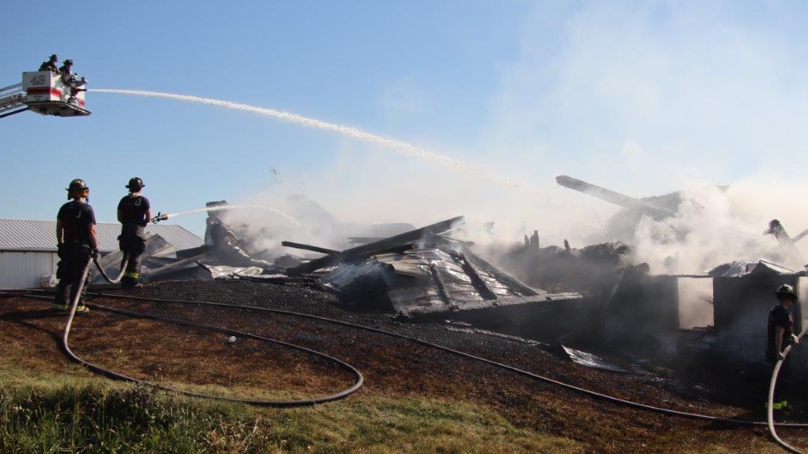 Crews battle large barn fire on Indy's east side | wthr.com